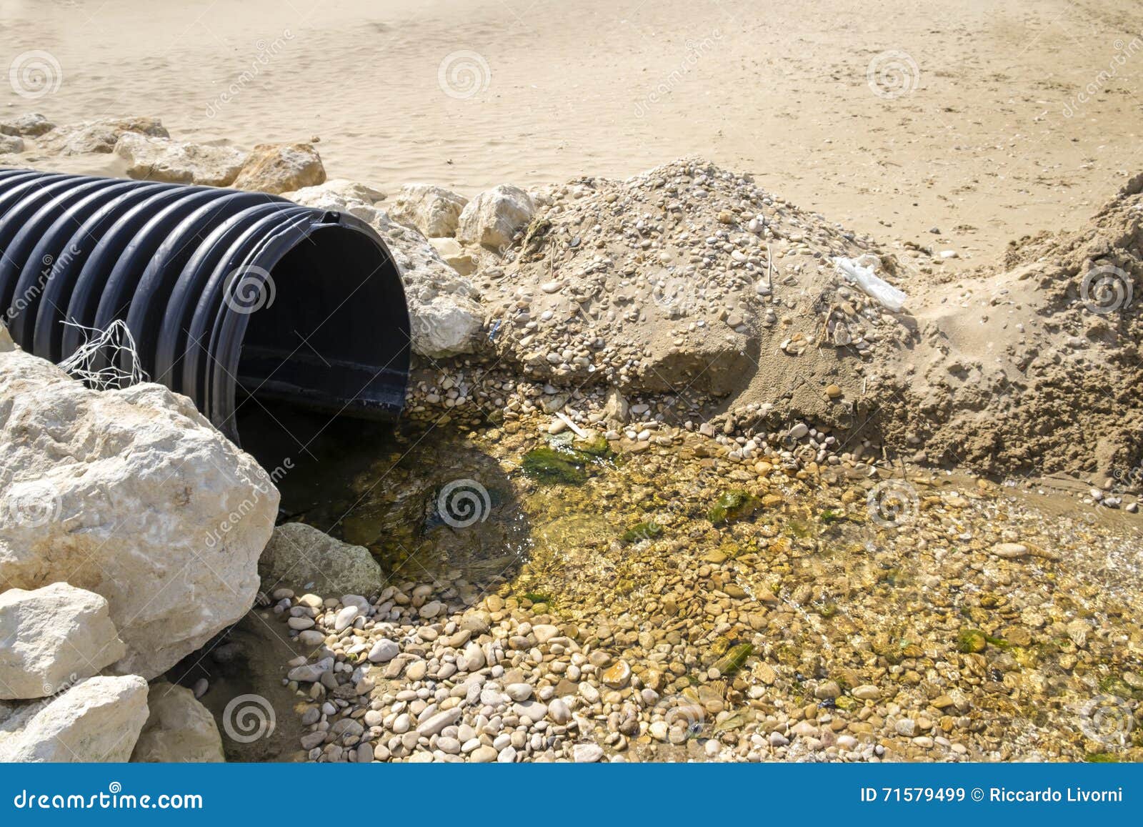 Discharge of Sewage into the Sea Stock Image - Image of green, flowing ...
