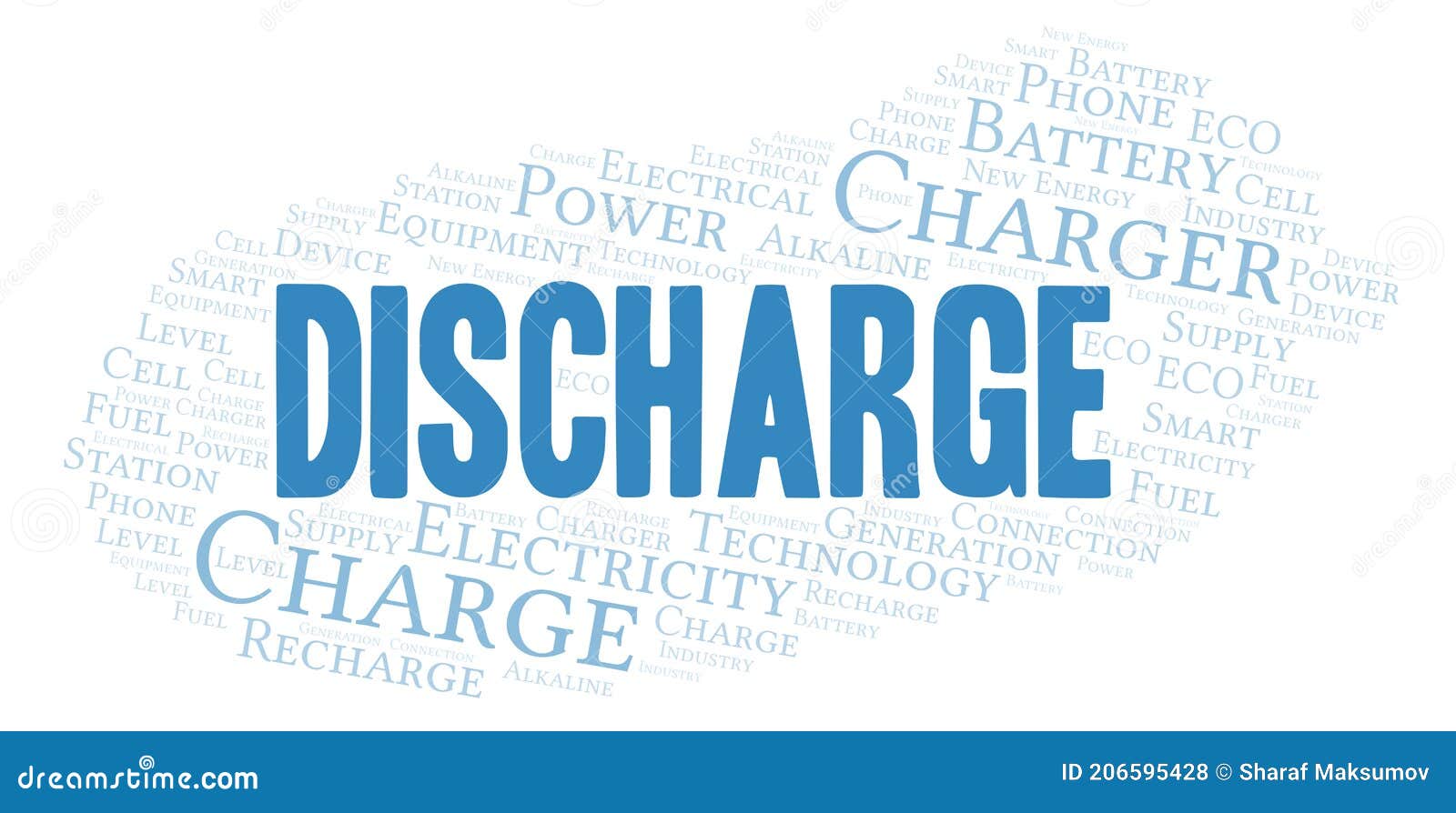 Discharge Typography Word Cloud Create with the Text only. Stock ...