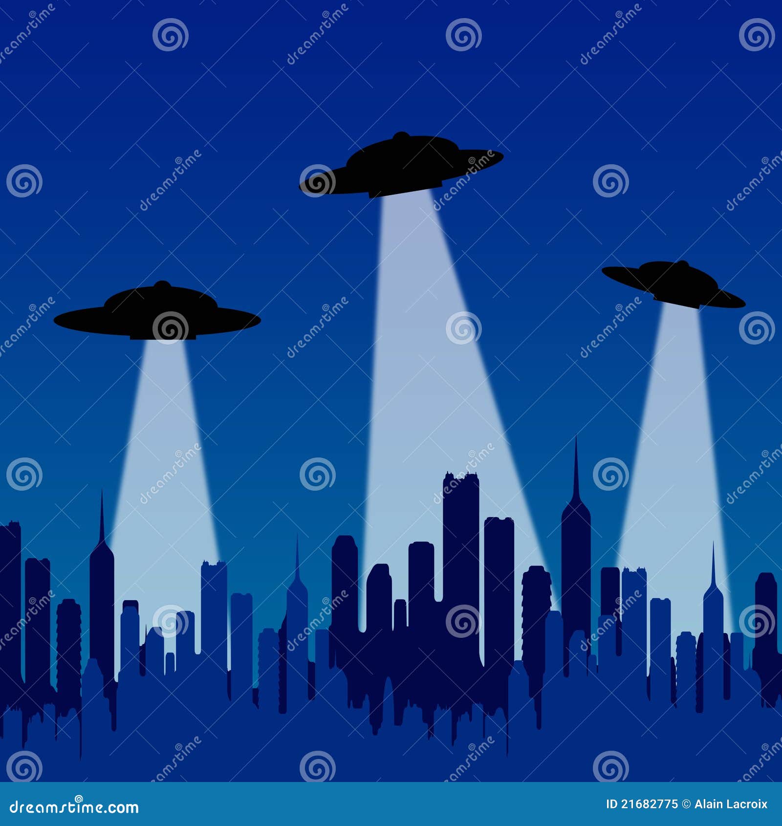 Dischi volanti illustrazione di stock. Illustrazione di universo - 21682775