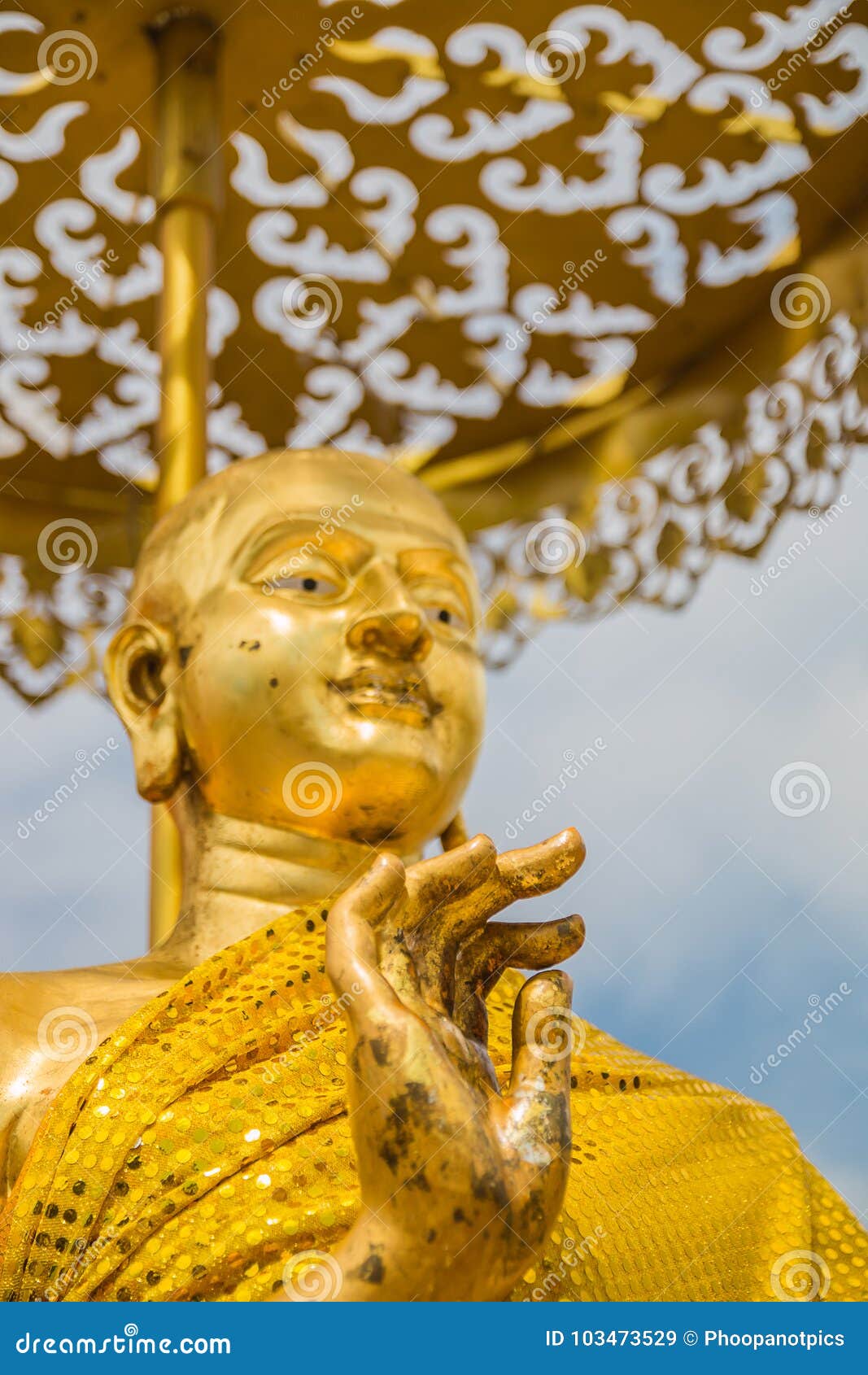 The Disciple of Buddha Statue Stock Image - Image of hand, ancient ...