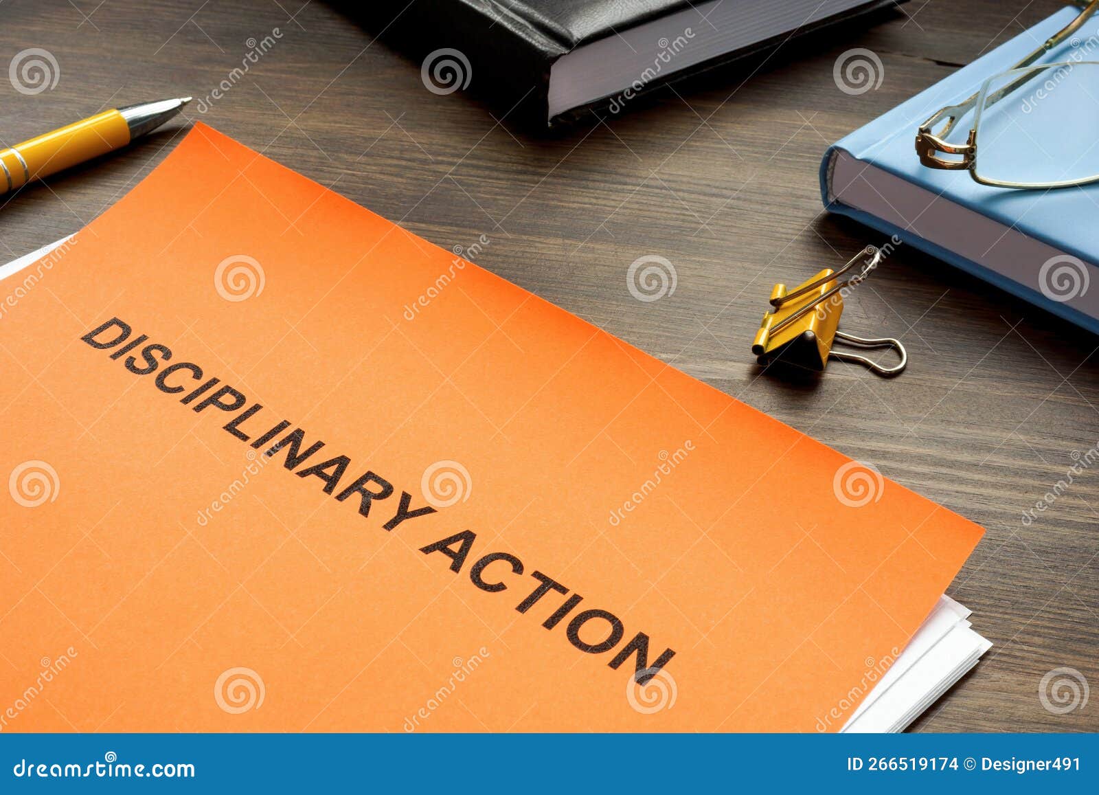 Disciplinary Action Documents for Hr on the Desk. Stock Photo - Image ...