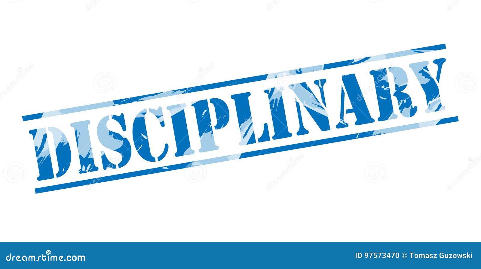 Disciplinary blue stamp stock illustration. Illustration of stamp ...