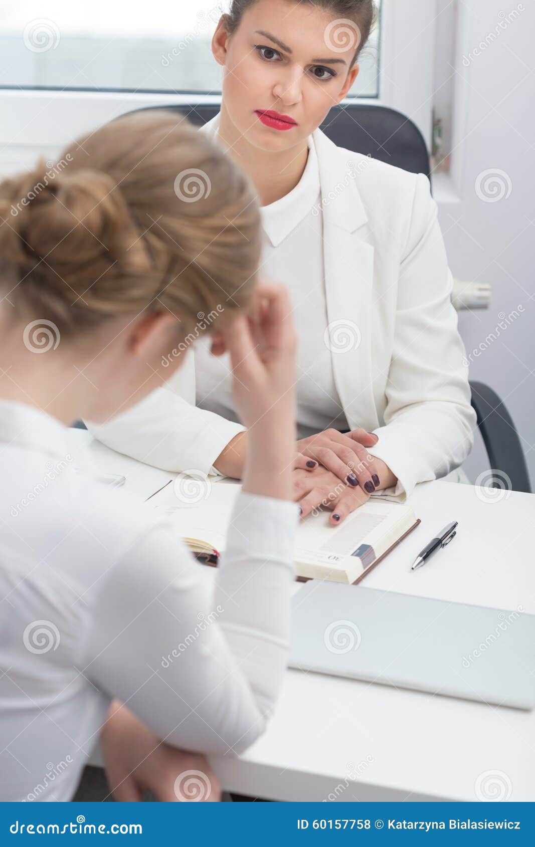 Disciplinary Conversation with Employee Stock Photo - Image of ...