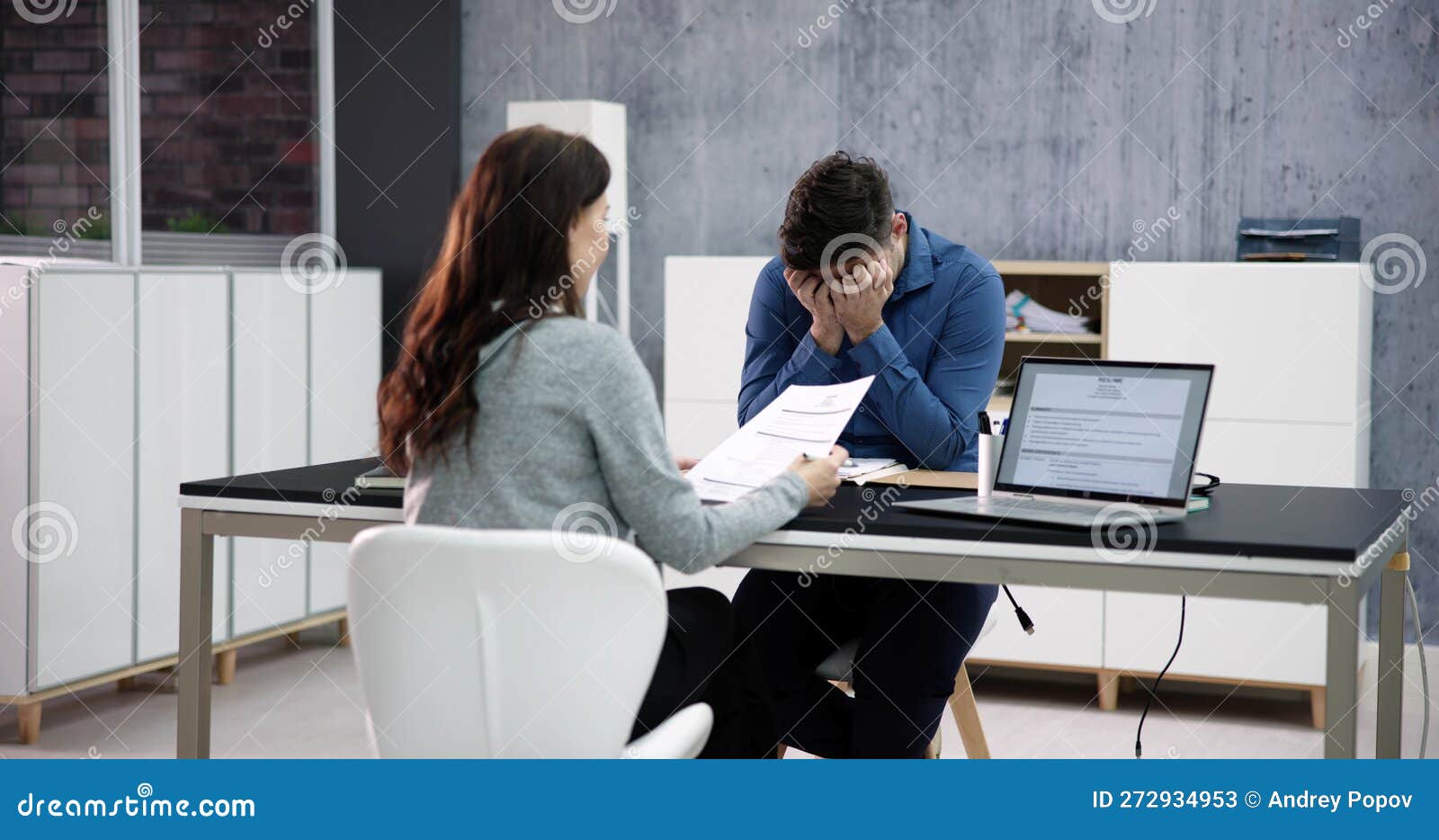 Disciplinary Meeting or Interview Fail Stock Image - Image of office ...