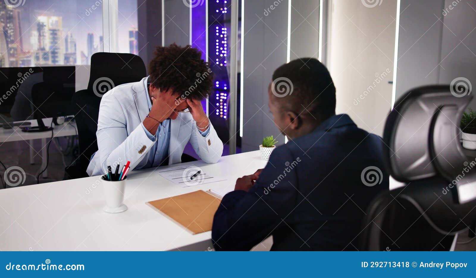 Disciplinary Meeting or Interview Fail Stock Photo - Image of staff ...