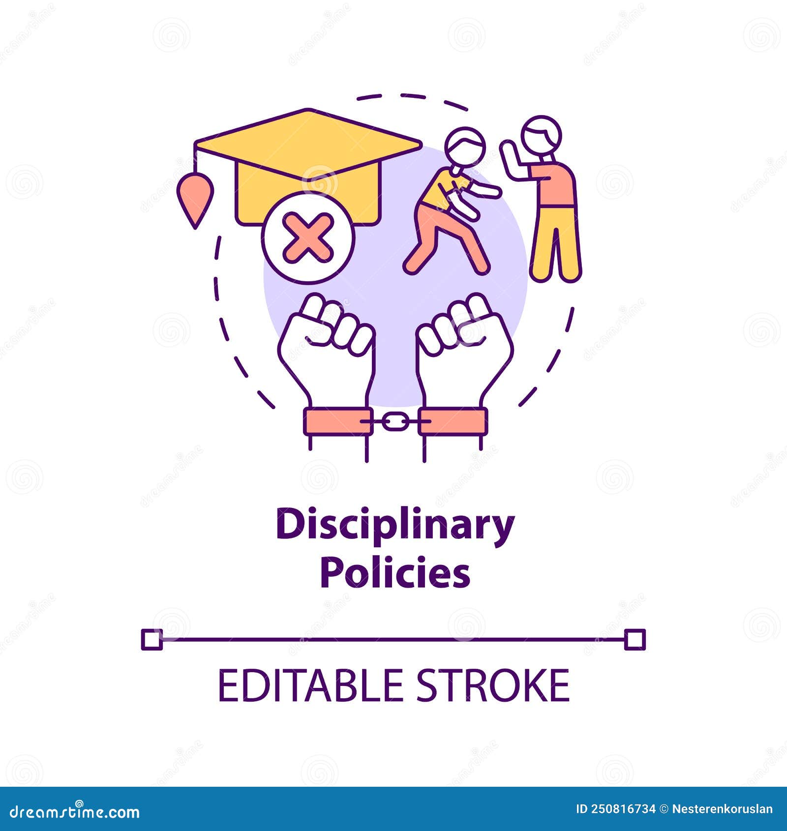 Disciplinary Policies Concept Icon Stock Vector - Illustration of ...