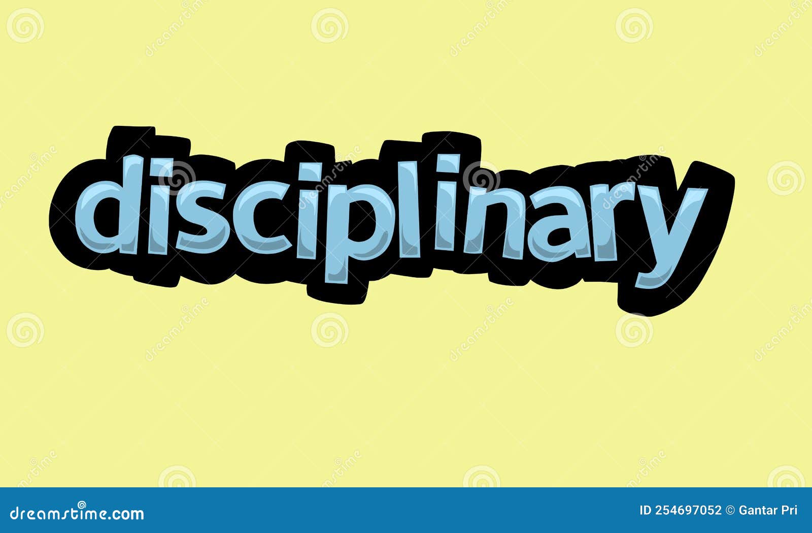DISCIPLINARY Writing Vector Design On A Yellow Background Royalty-Free ...
