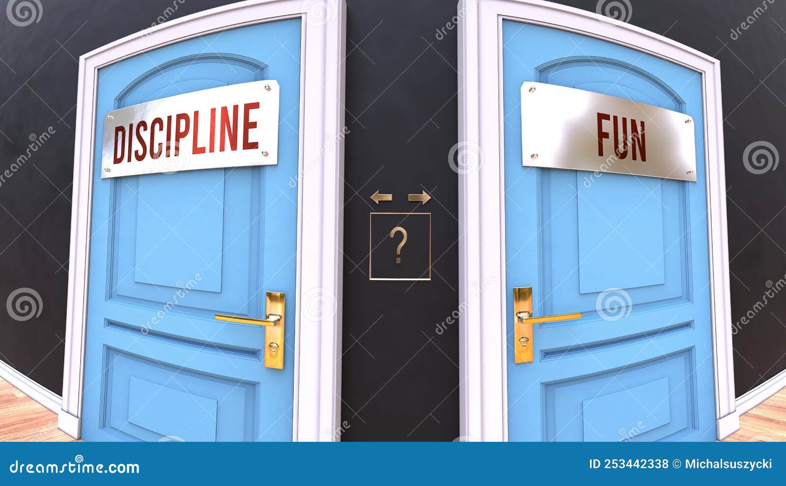 Discipline or Fun - Two Options and a Choice Stock Illustration ...