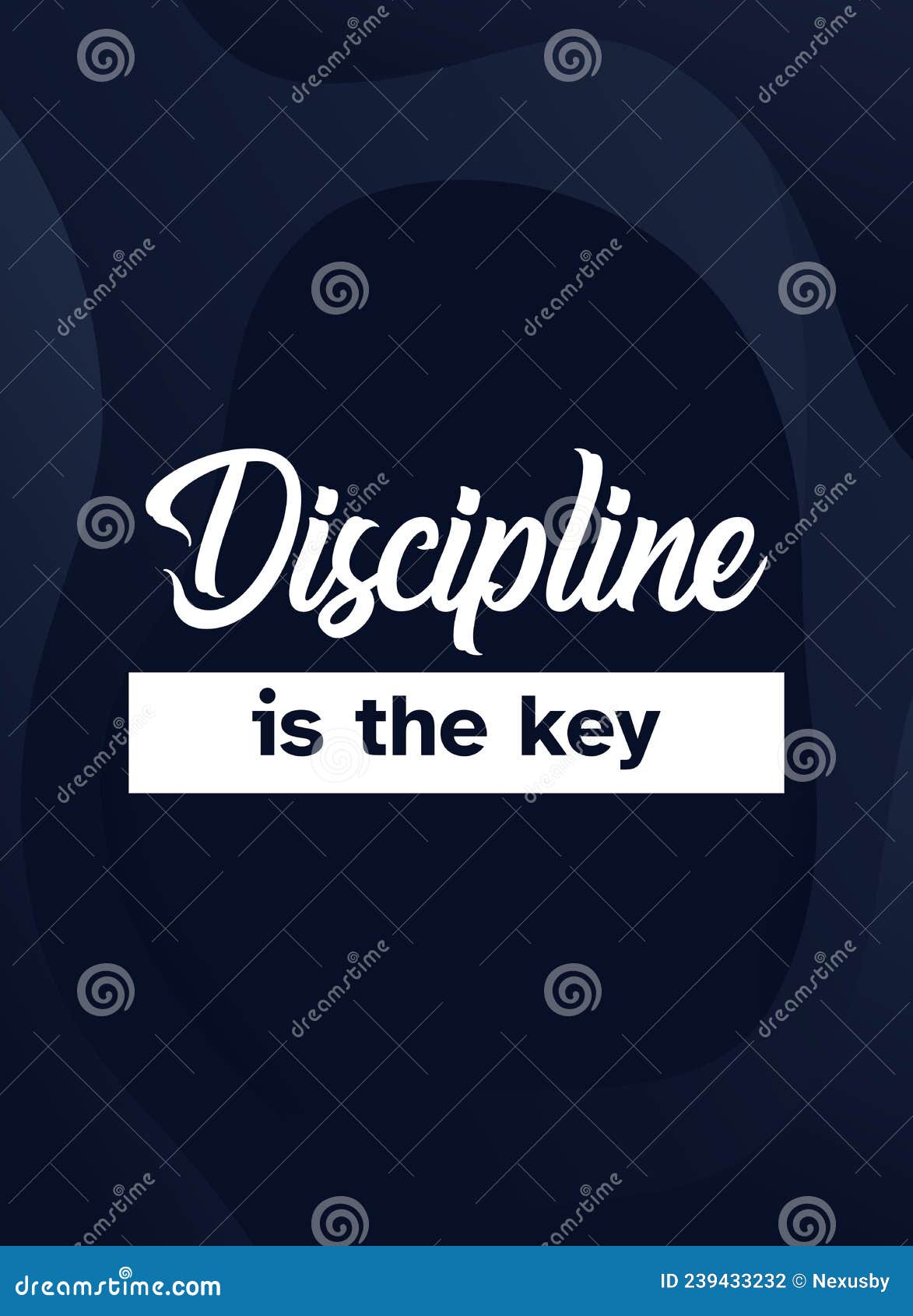 Discipline is the Key, Motivational Poster Design Stock Vector ...