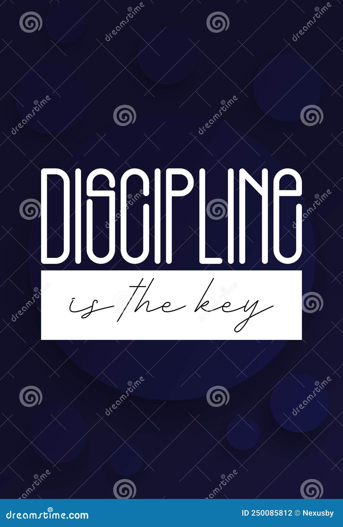 Discipline is the Key, Poster Design Stock Vector - Illustration of ...