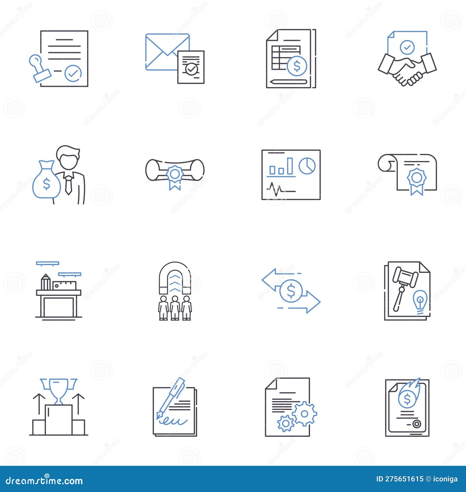 Discipline Line Icons Collection. Control, Authority, Regulation, Order ...