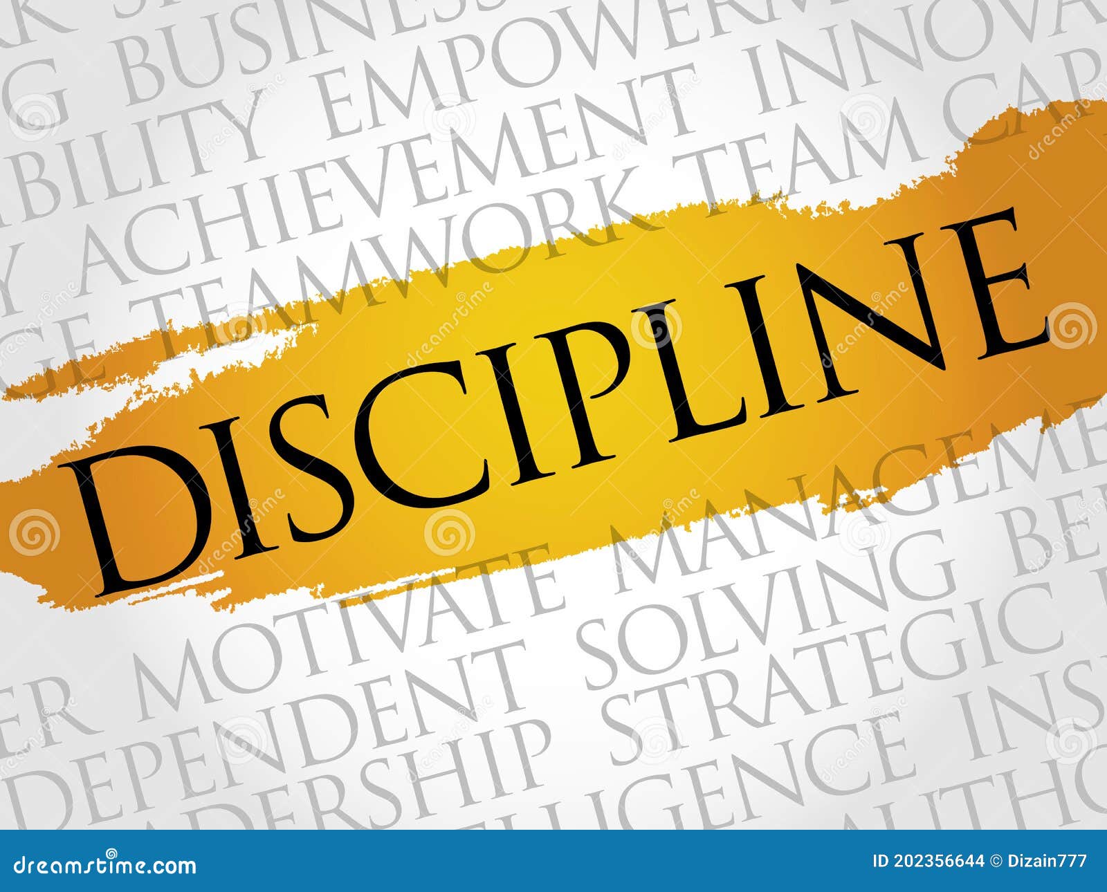 DISCIPLINE word cloud stock illustration. Illustration of assessment ...