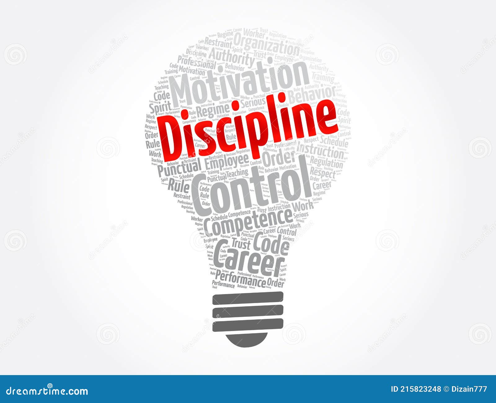Discipline Word Cloud Collage, Concept Background Stock Illustration ...