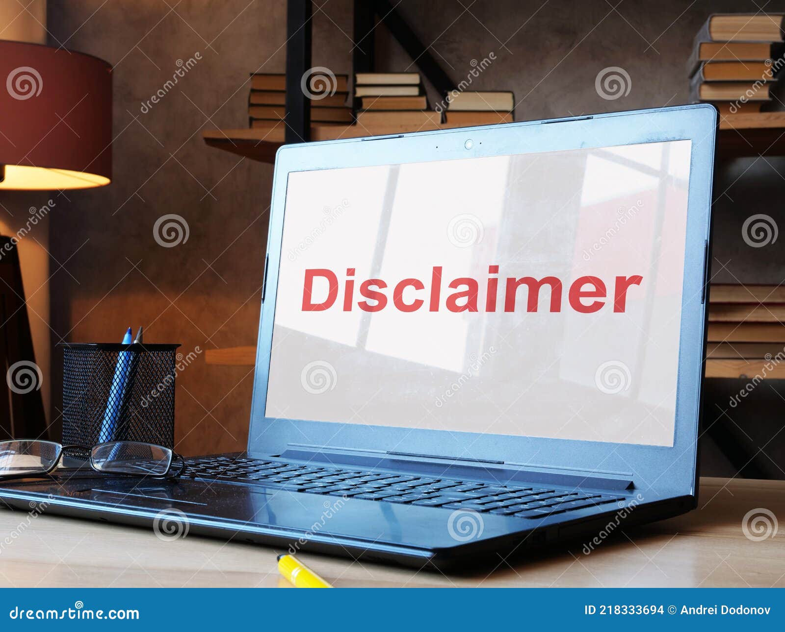 Disclaim is Shown on the Photo Using the Text Stock Photo - Image of ...