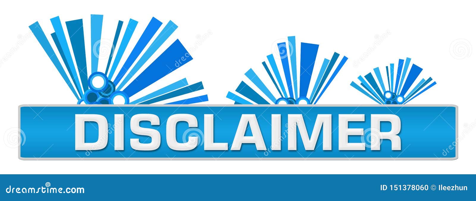 Disclaimer Blue Abstract Graphics on Top Stock Illustration ...