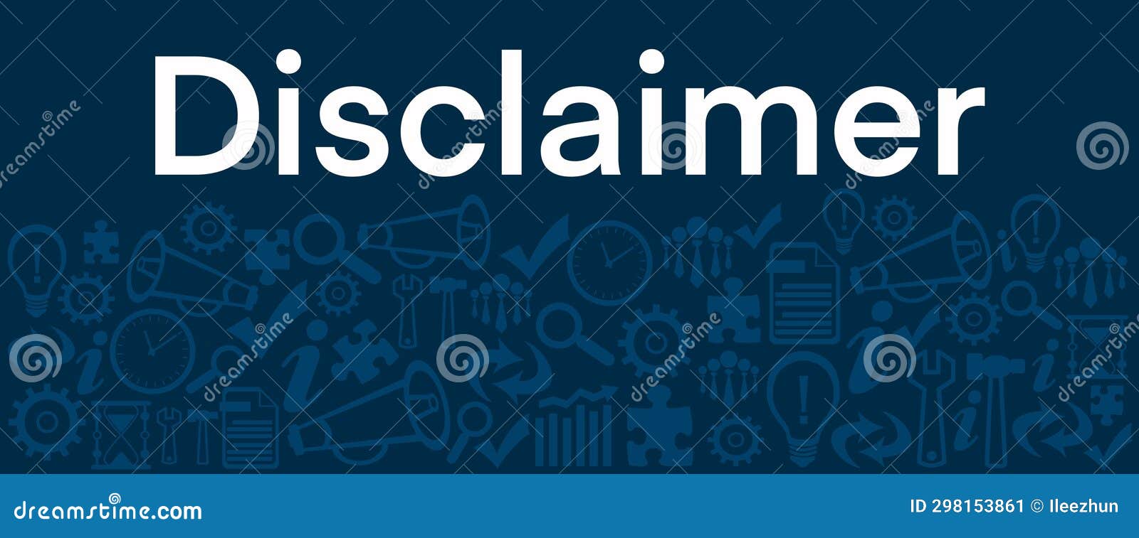 Disclaimer Blue Business Symbols Texture Bottom Text Stock Illustration ...