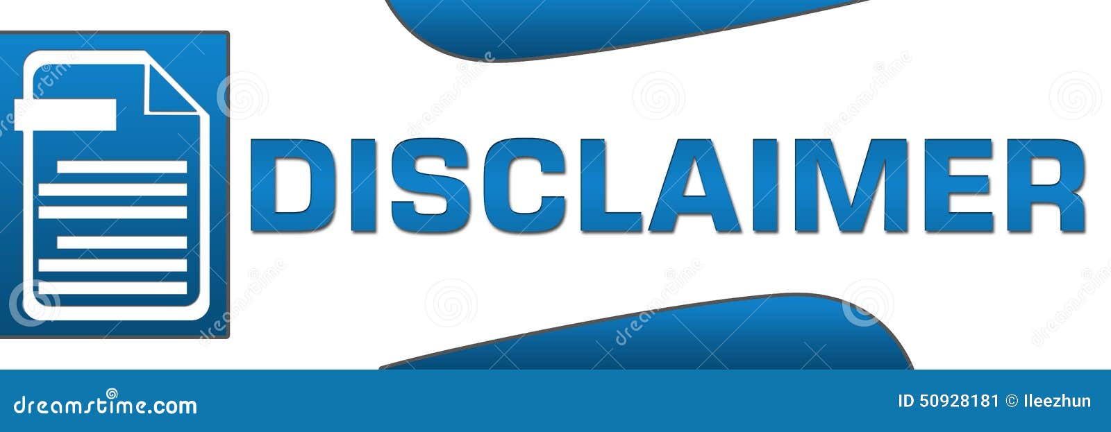 Disclaimer Blue Horizontal stock illustration. Illustration of website ...