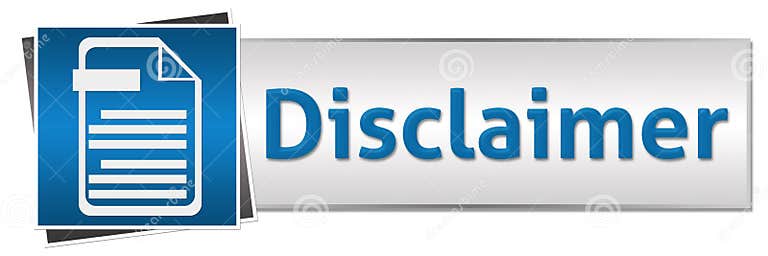 Disclaimer Button Style Blue Stock Illustration - Illustration of ...