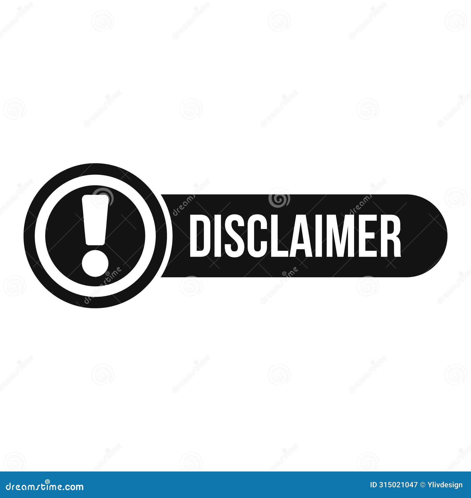 Disclaimer Online Banner Icon Simple Vector. Term Notice Check Stock ...
