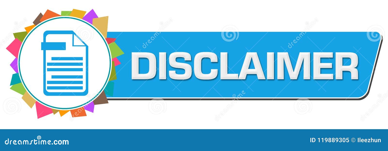 Disclaimer Random Colorful Circular Bar Stock Illustration ...