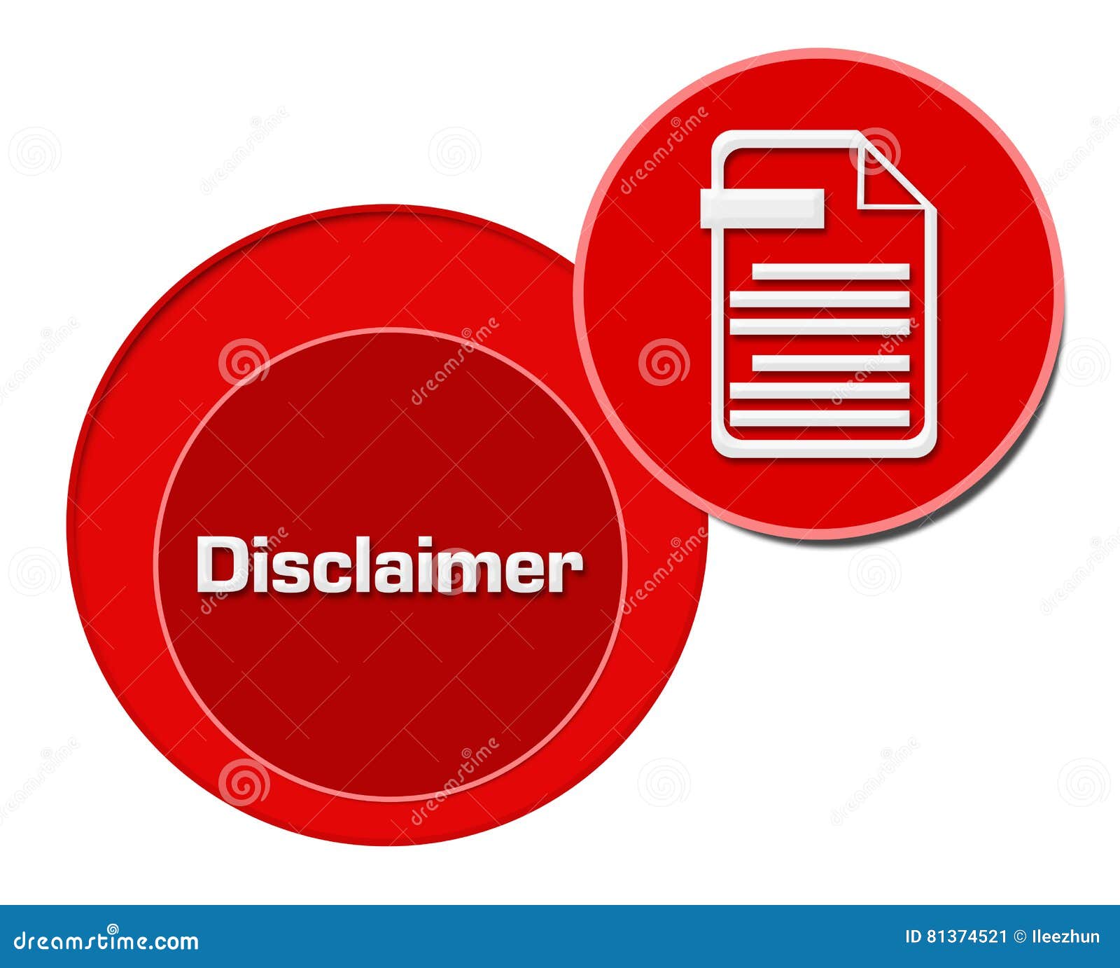 Disclaimer Red Circles stock illustration. Illustration of memorandum ...