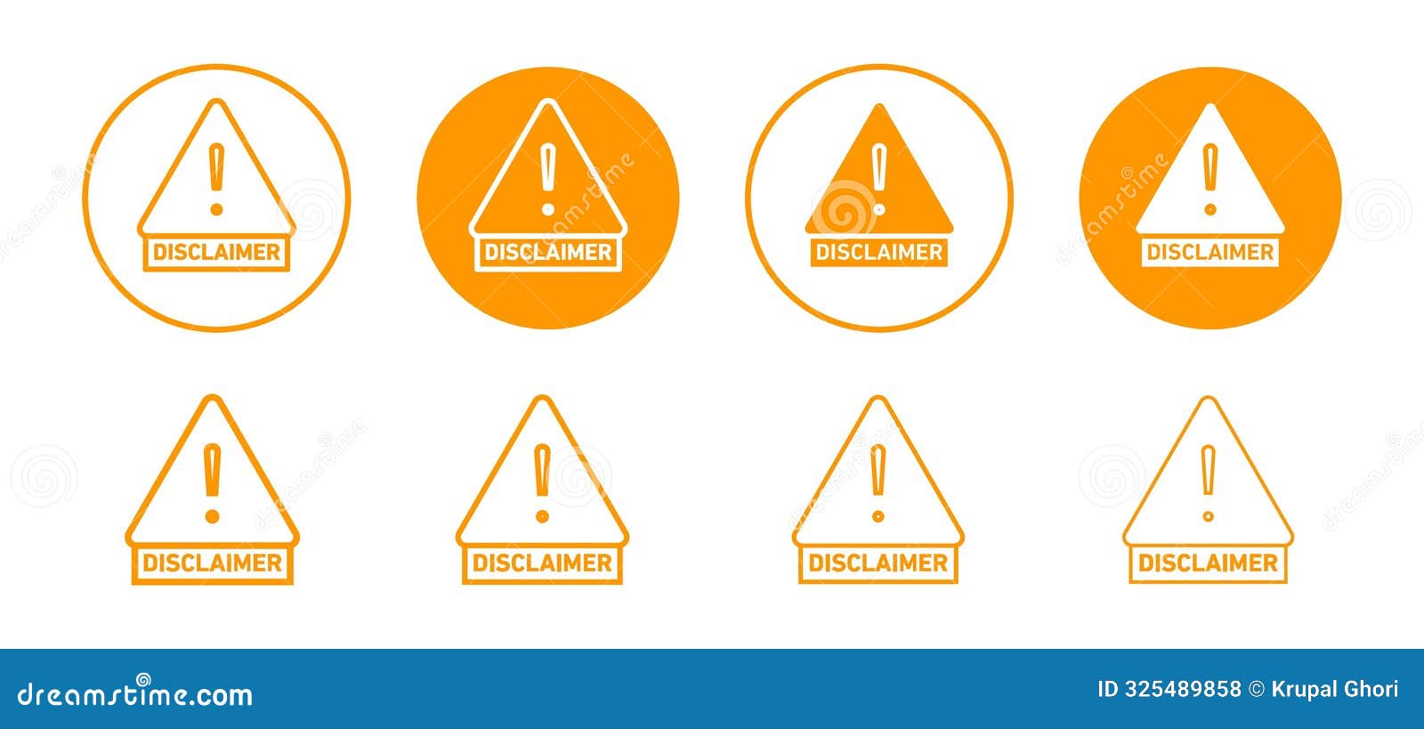 Disclaimer Vector Icon Set Collection. Disclaimer Outline Flat Icon ...