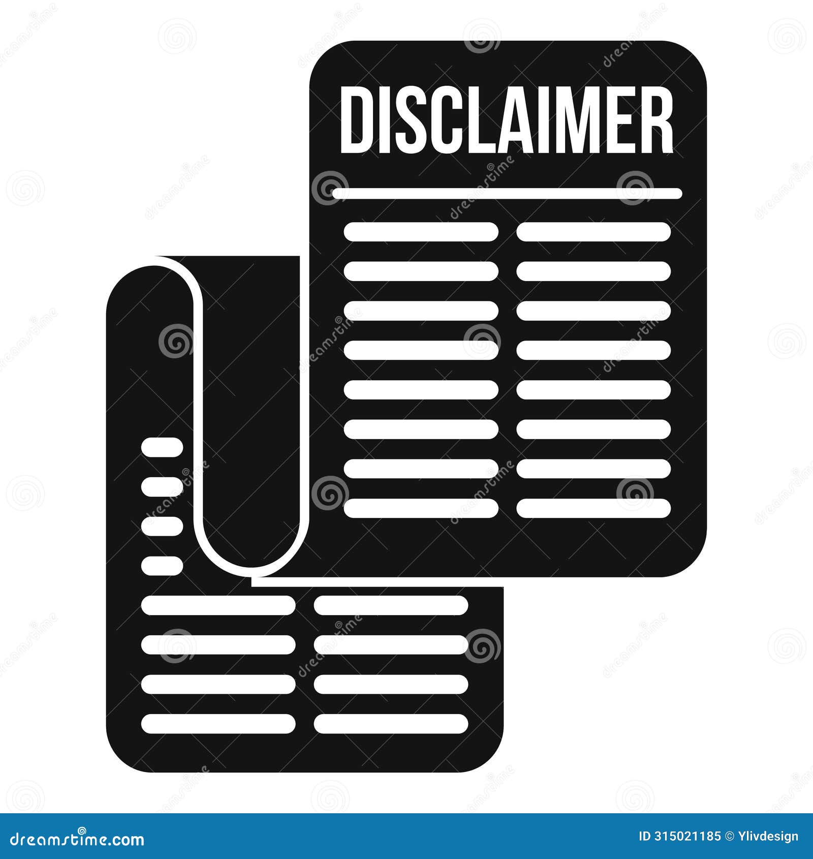 Disclaimer Work Paper Icon Simple Vector. Protection Mark Stock Vector ...