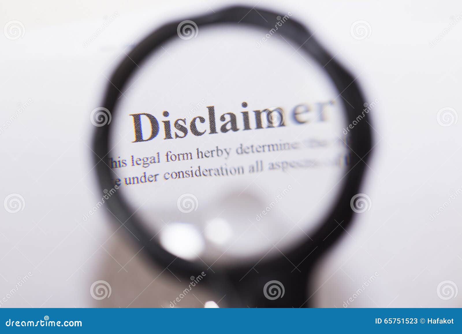 Disclaimer Written on Document Stock Image - Image of corporation ...