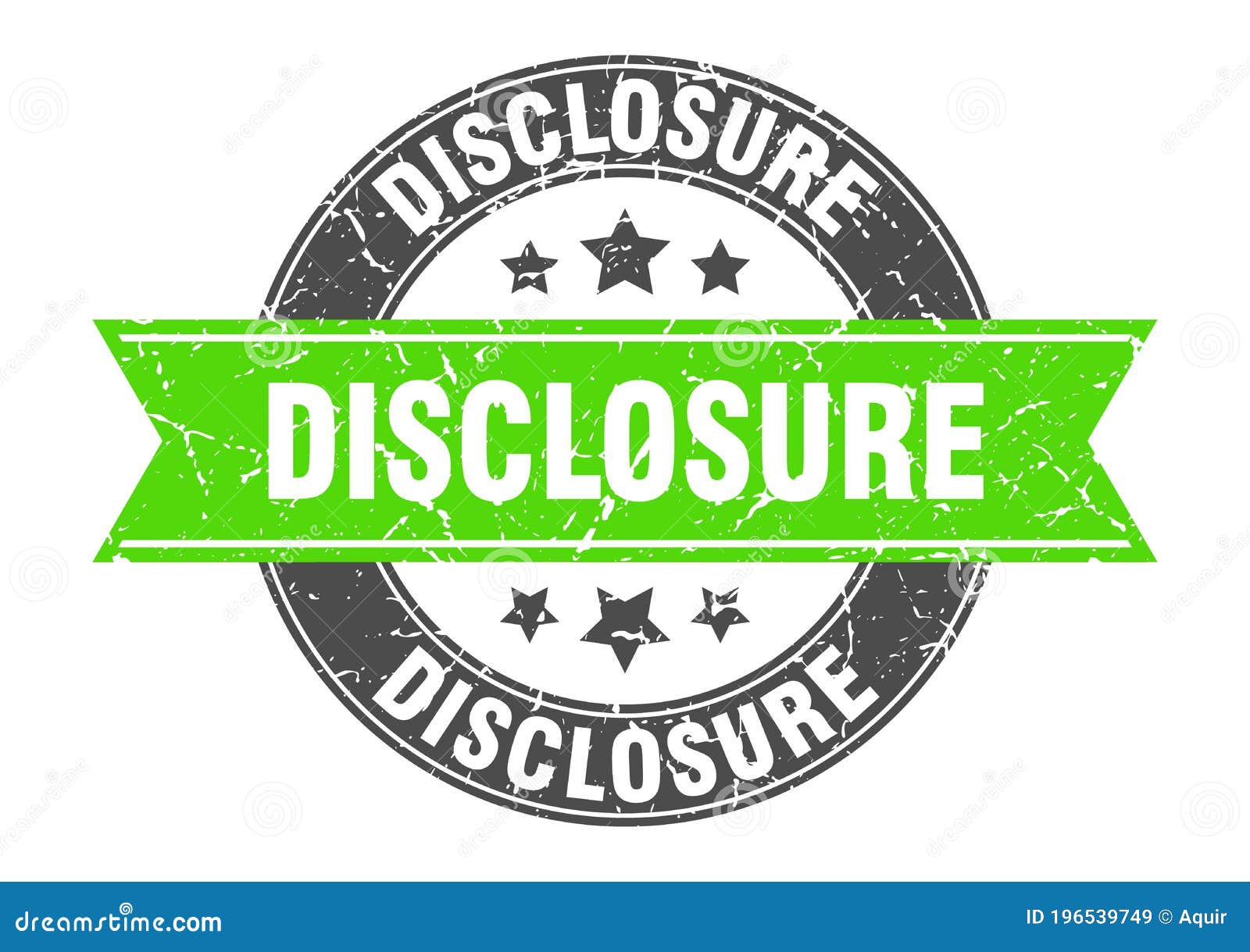 Disclosure Round Stamp with Ribbon. Label Sign Stock Vector ...