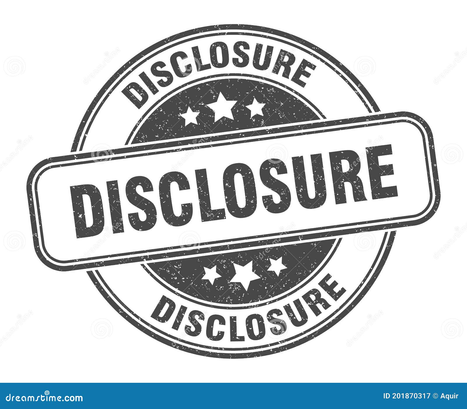 Disclosure Stamp. Disclosure Label. Round Grunge Sign Stock Vector ...
