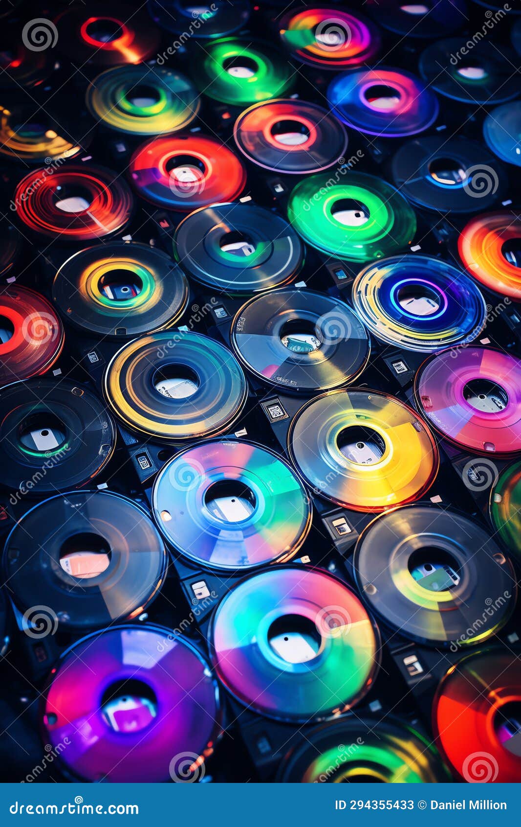 Discman And CDs 90s Retro Background Royalty-Free Stock Photography ...