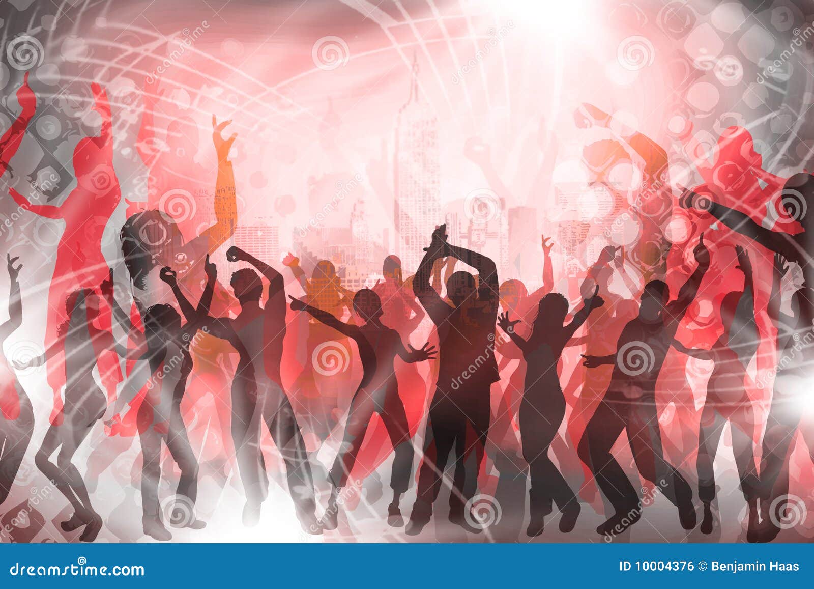 Disco stock illustration. Illustration of human, group - 10004376
