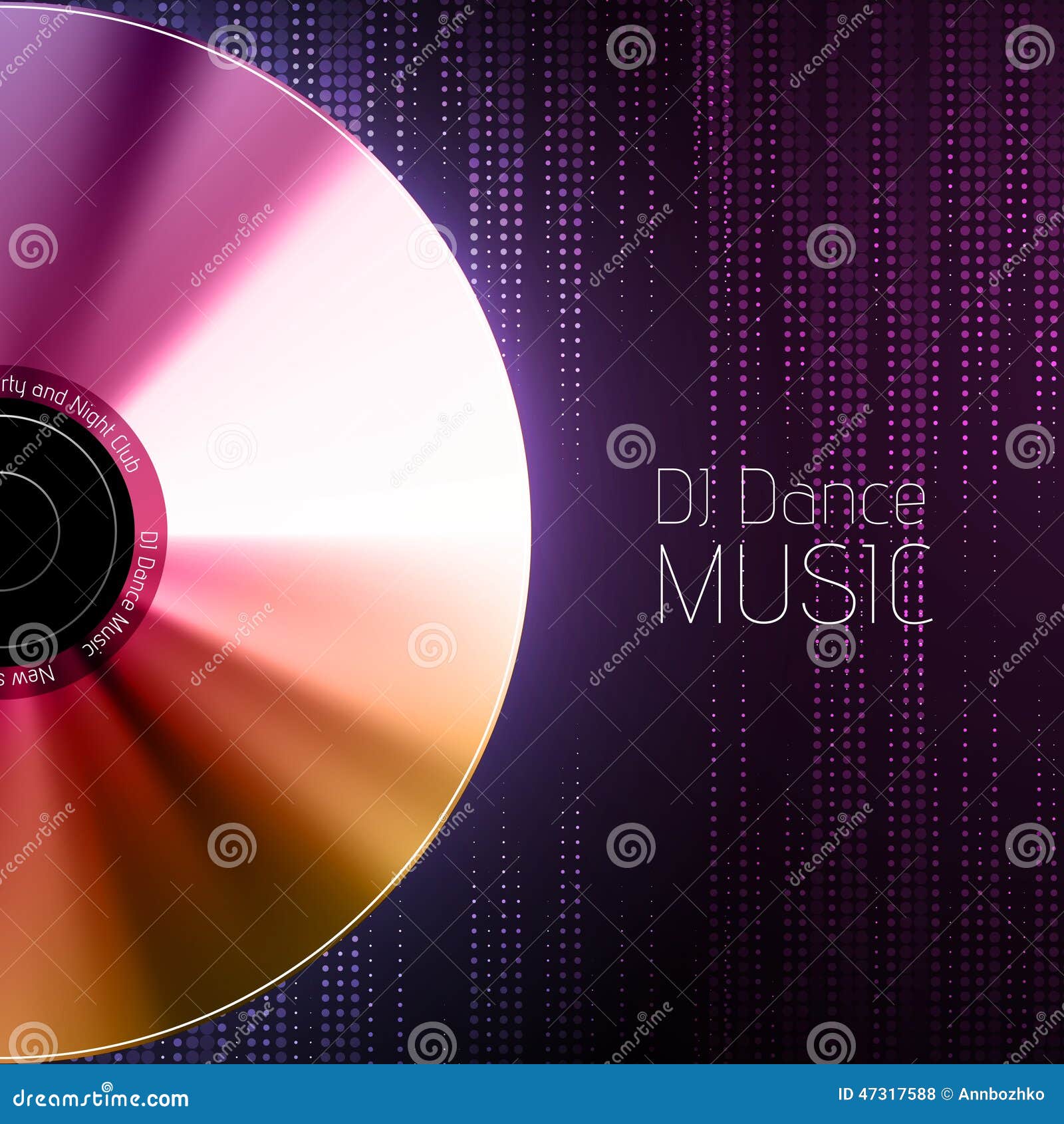 Disco Abstract Background. Record or Disk Stock Vector - Illustration ...