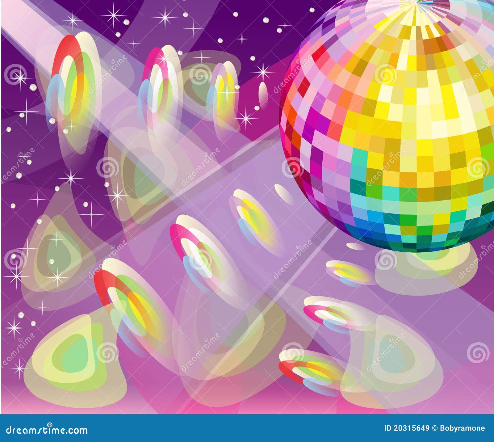 Disco background stock vector. Illustration of star, color - 20315649