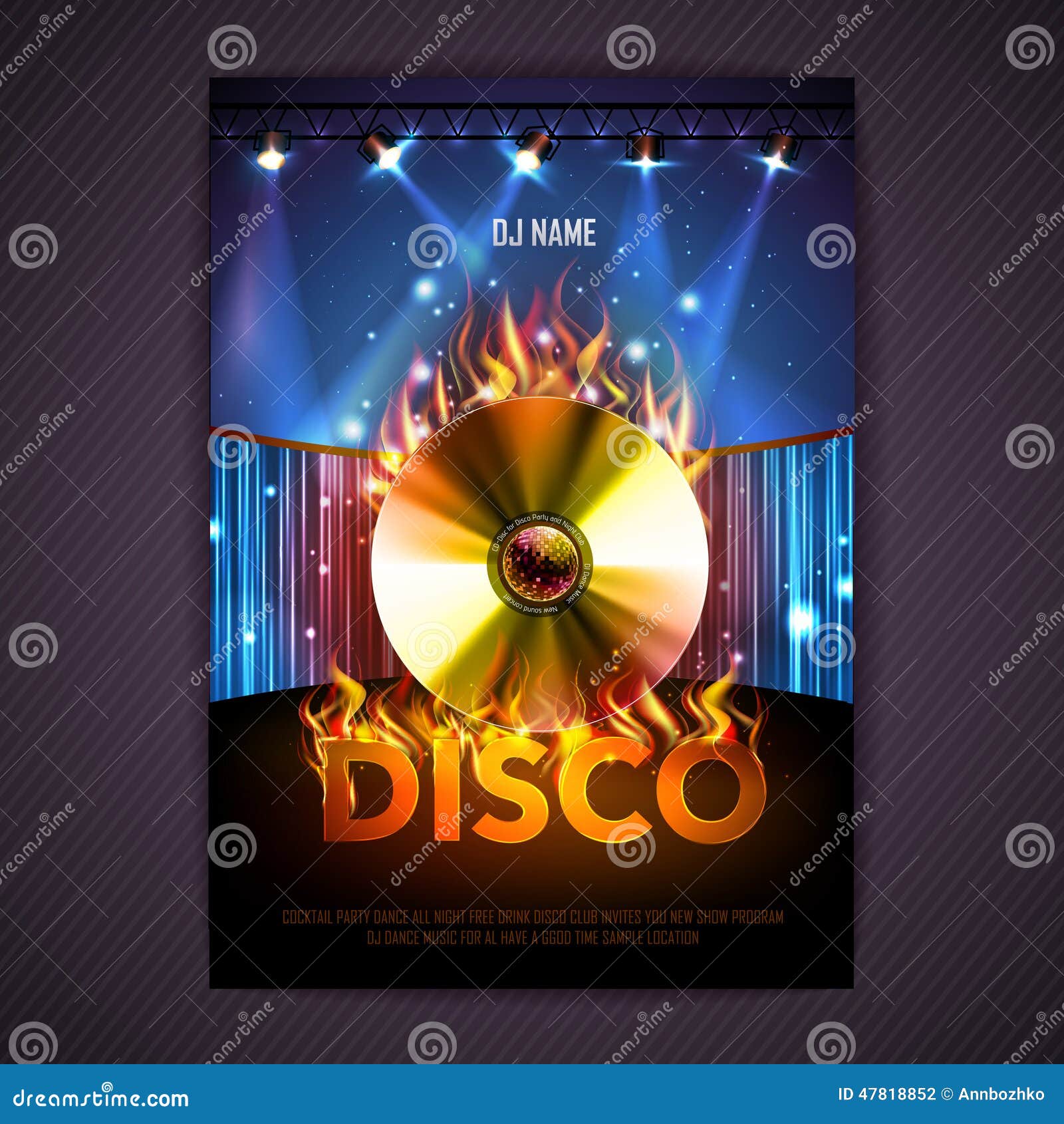 Disco Background. Disco Poster Stock Vector - Illustration of disco ...