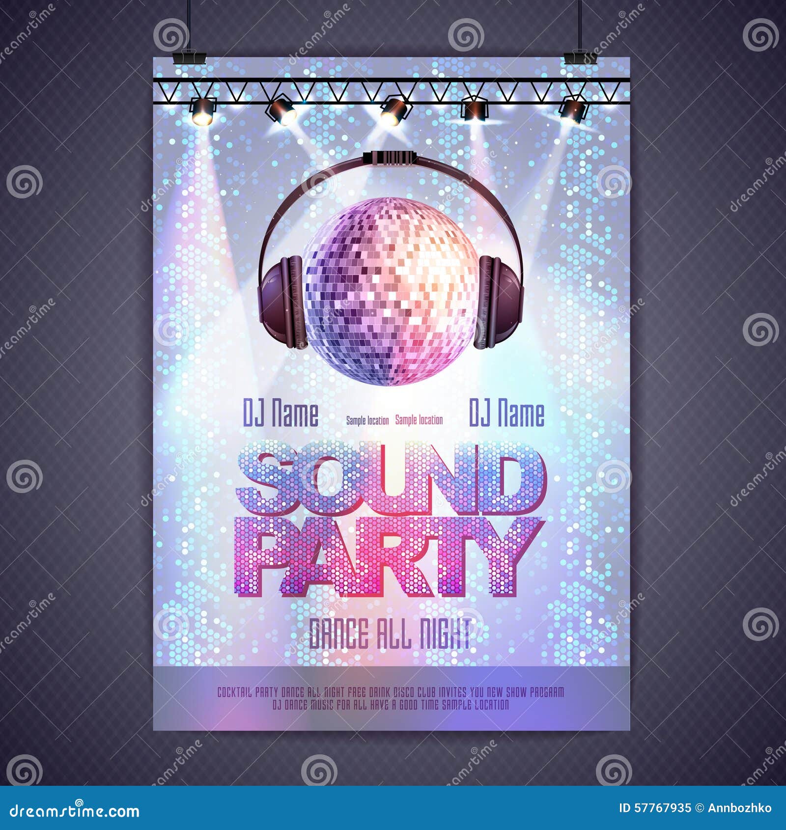 Poster With The Sound Wave Like City Skyline With Typography Vector ...