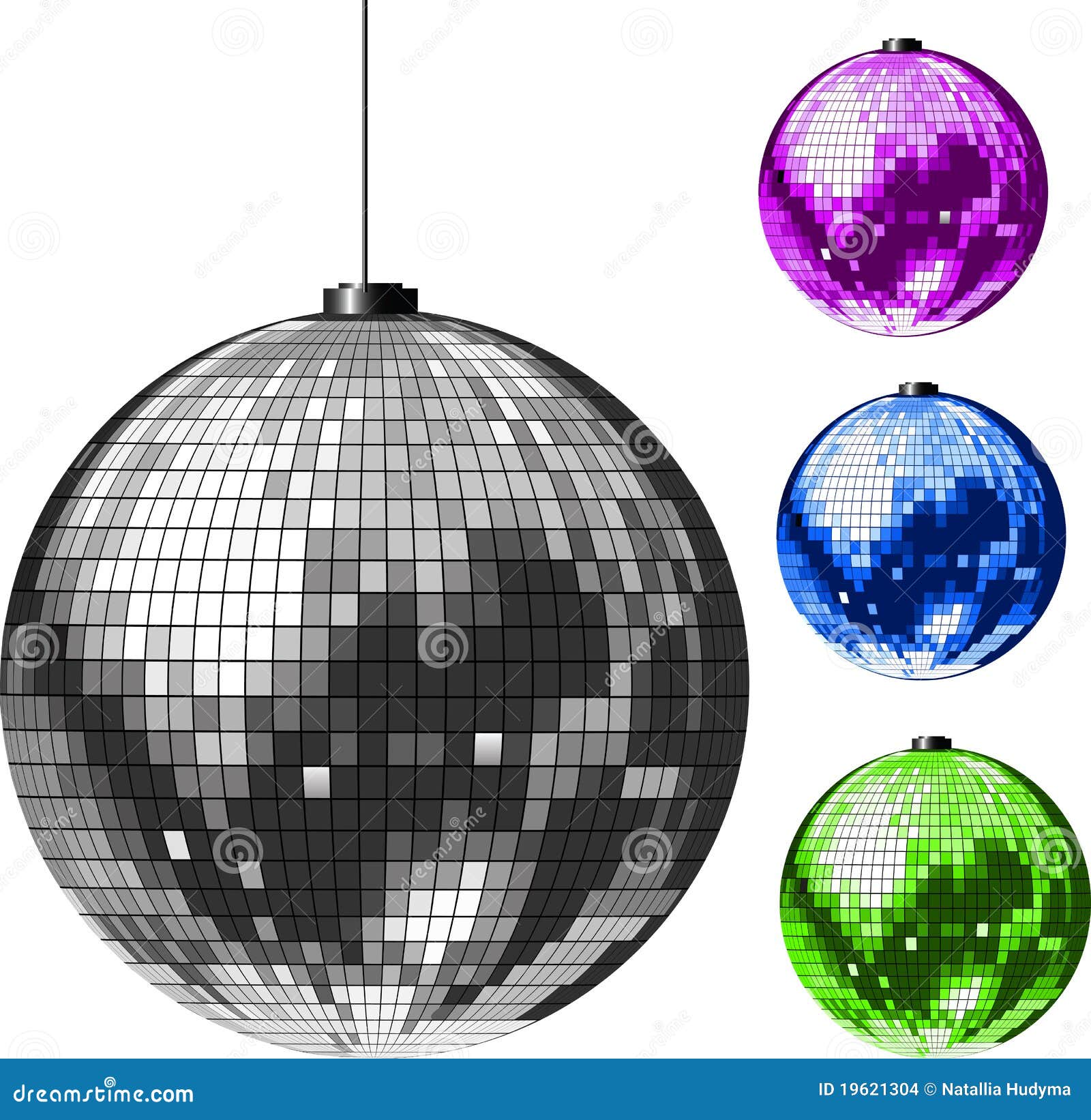Disco Ball. Shiny Illuminated Disco Ball On A Dark Background For ...