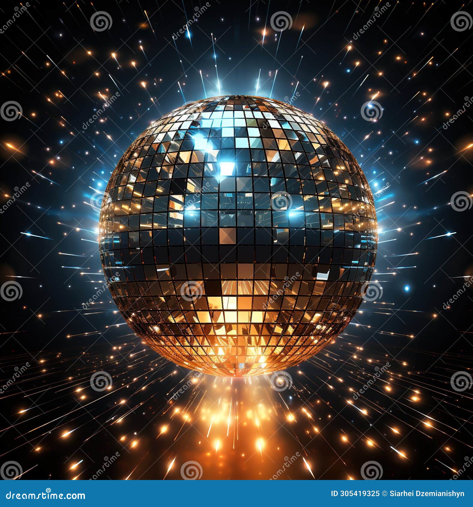 Disco Ball Background, Party, Dance Floor Stock Illustration ...