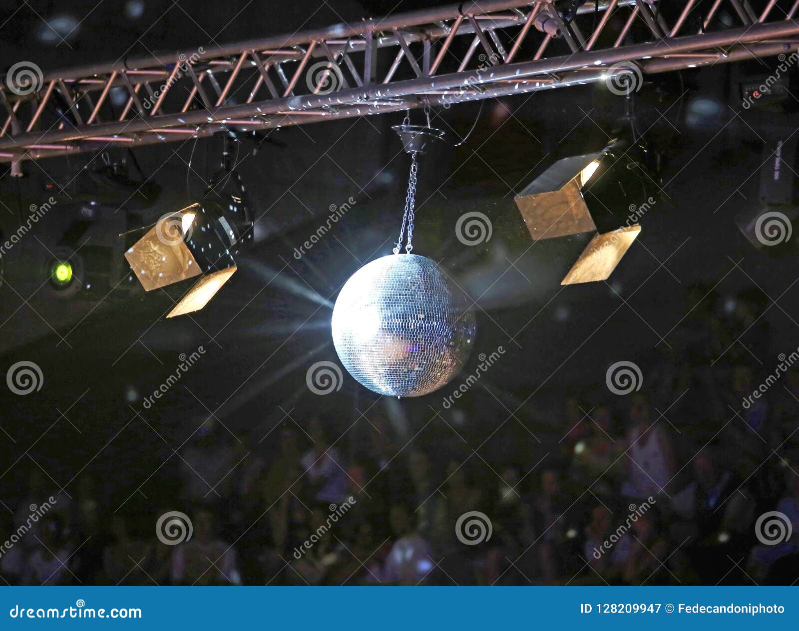 Disco ball at the concert stock image. Image of glitter - 128209947