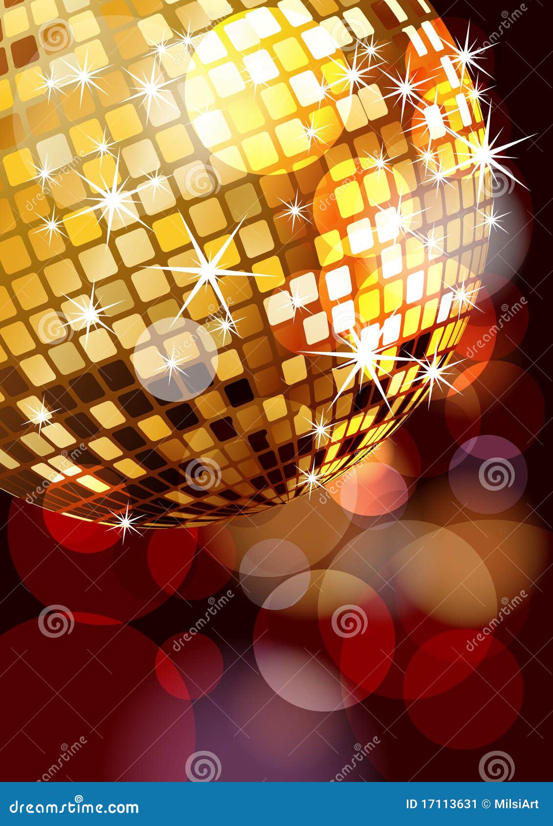 Disco ball corner stock vector. Illustration of luminosity - 17113631