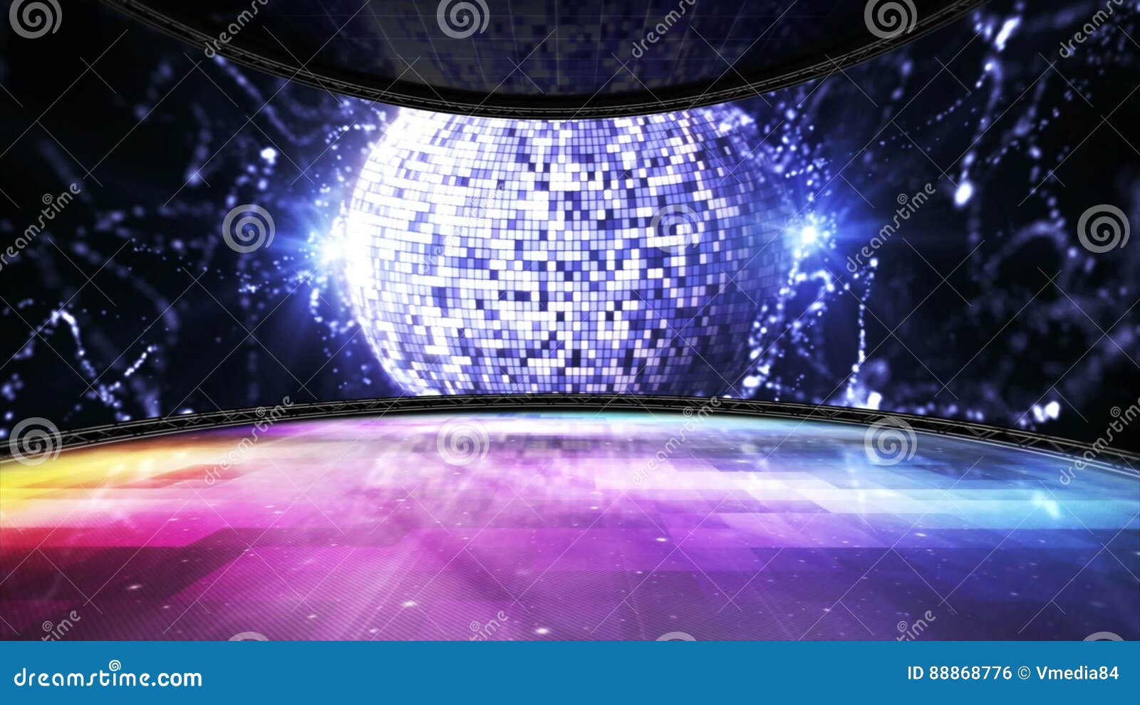 Disco Ball, Dance Room Animation, Rendering, Background, Loop, 4k Stock ...