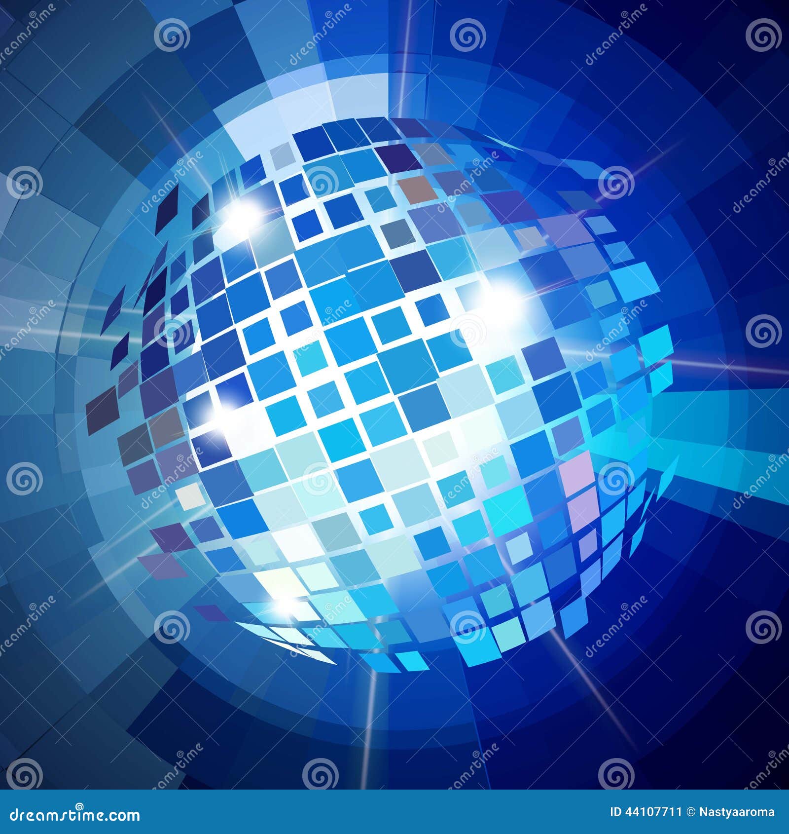 Disco ball explosion stock vector. Illustration of ball - 44107711