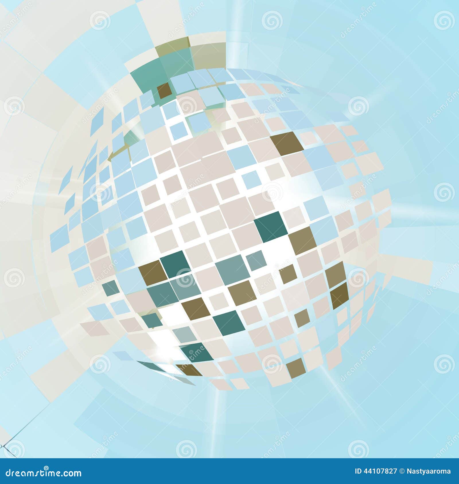 Disco ball explosion. stock vector. Illustration of bright - 44107827