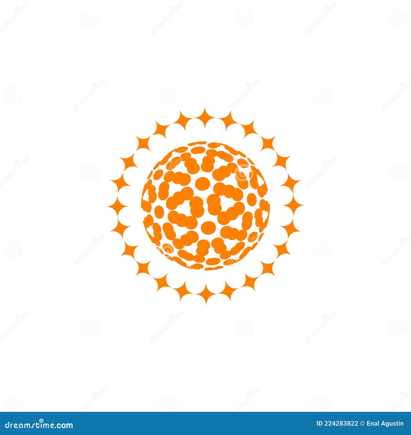Disco Ball Lamp Logo Design Template Stock Vector - Illustration of ...
