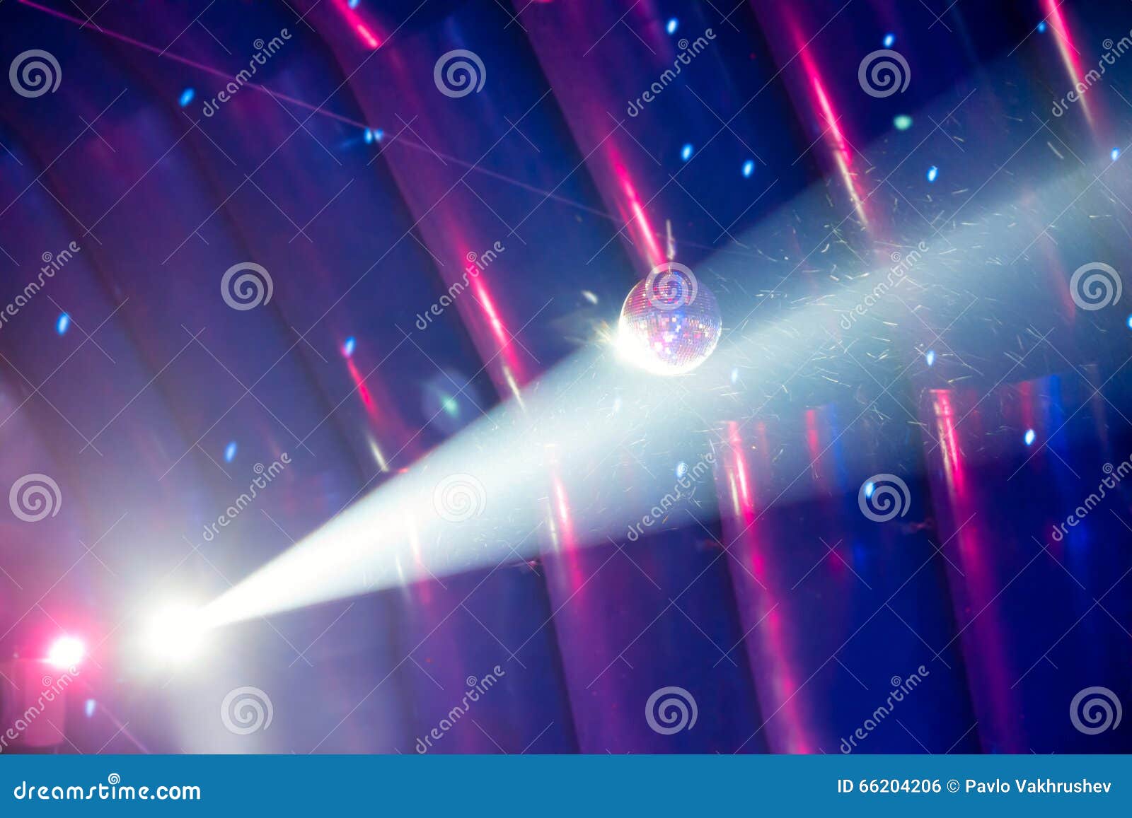Disco ball and light ray stock photo. Image of laser - 66204206
