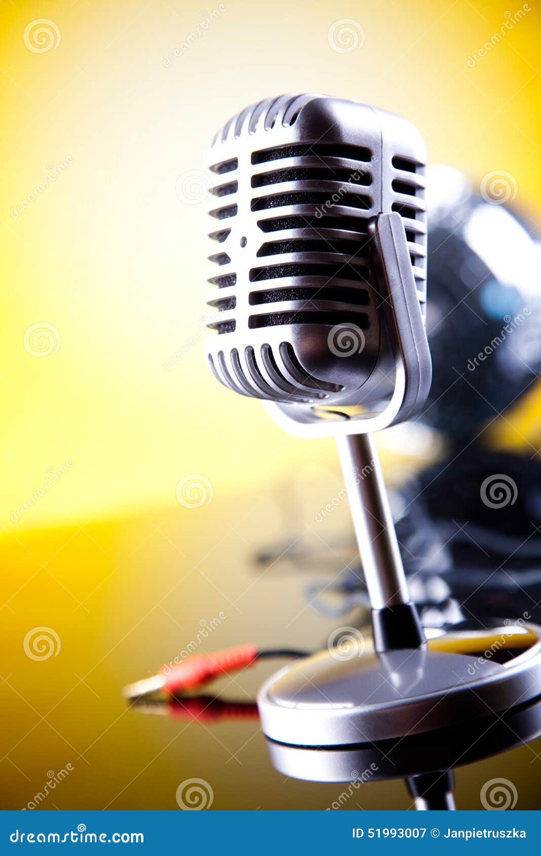 Disco Ball, Microphone, Music Saturated Concept Stock Image - Image of ...
