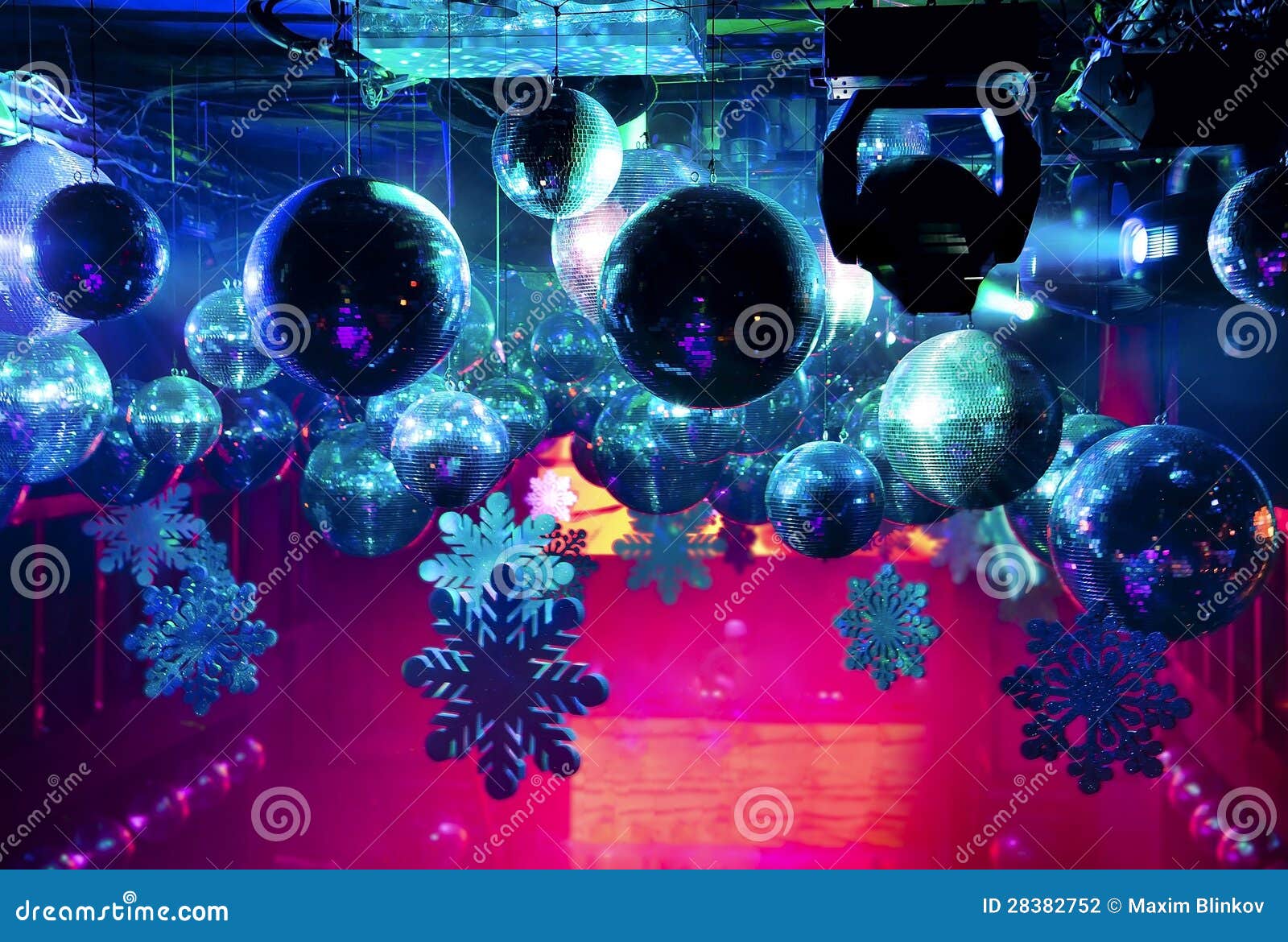 Disco ball at nightclub stock photo. Image of nightclub - 28382752