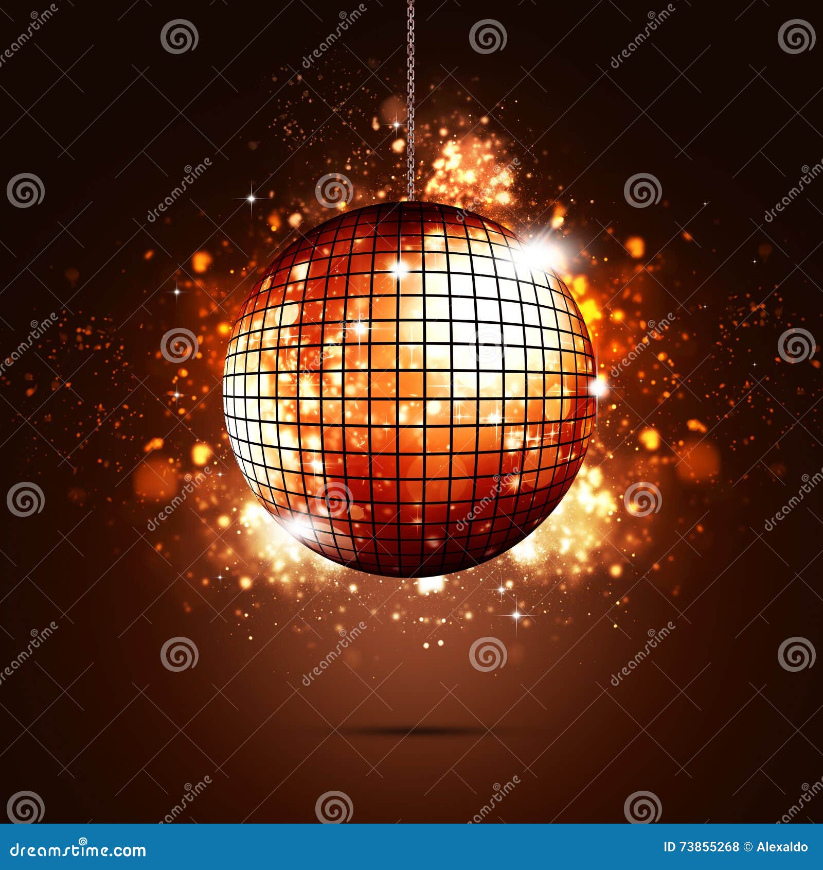 Disco Ball Party Background Stock Illustration - Illustration of dance ...