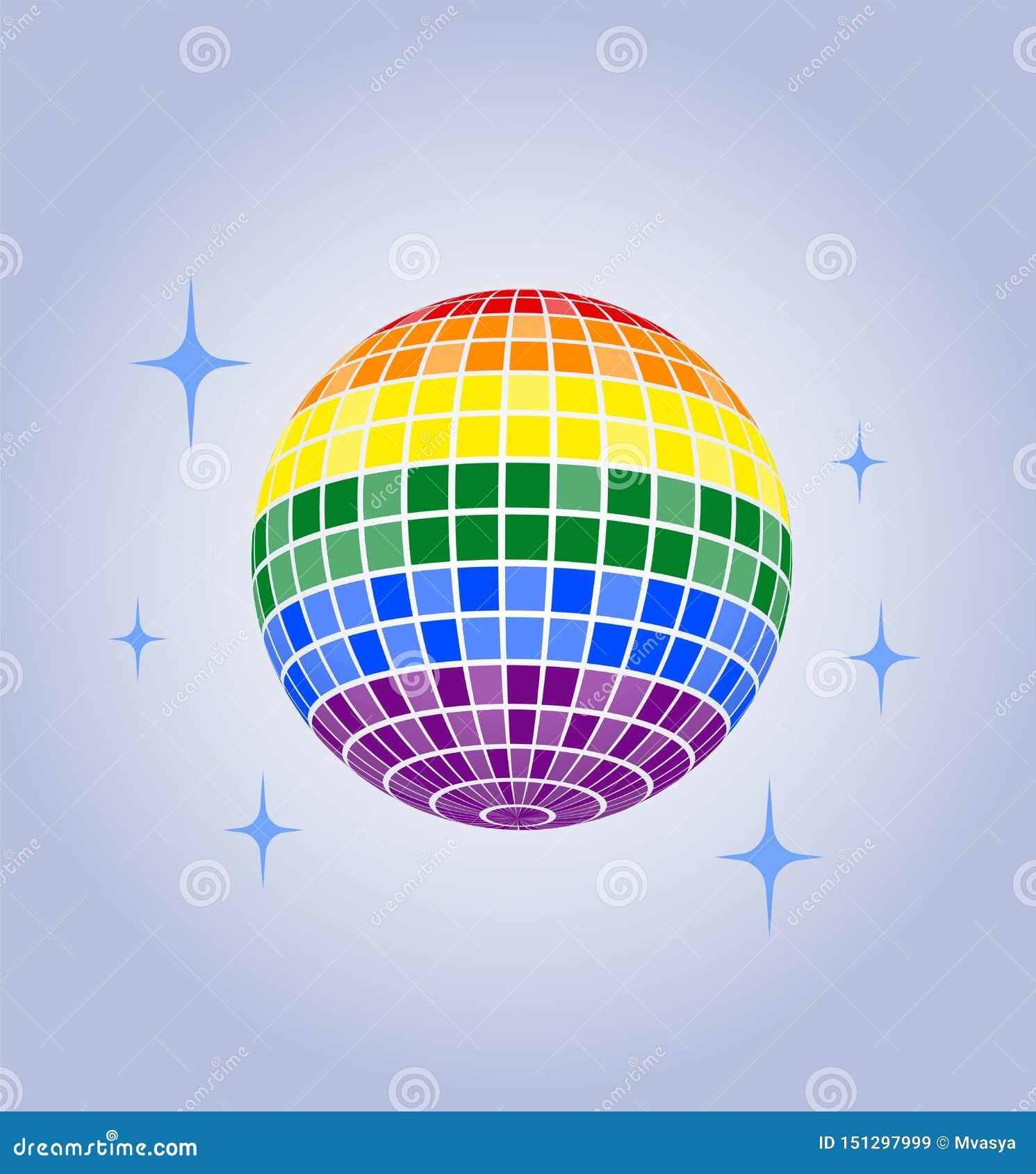 Disco Ball Vector Icon LGBT Rainbow Pride Stock Vector - Illustration ...