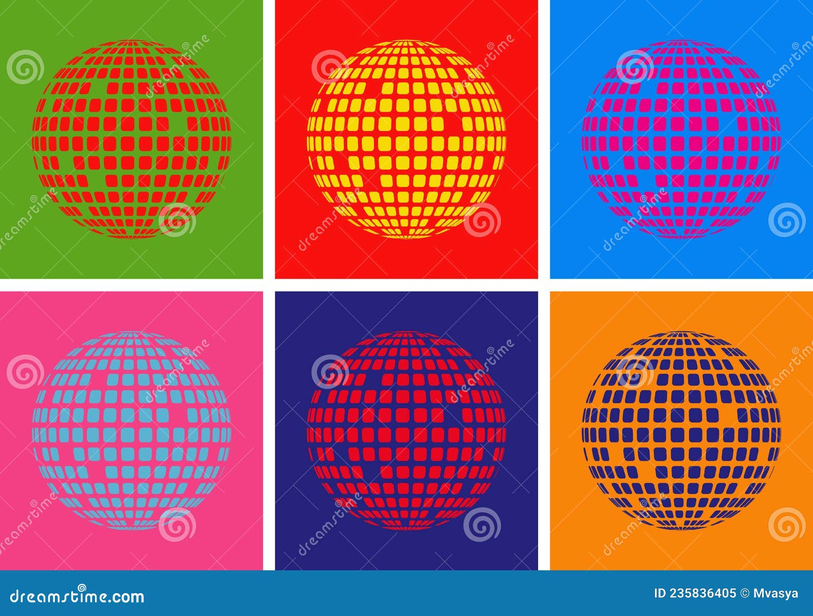 Disco Ball Vector Icon Pop Art Style Stock Vector - Illustration of ...